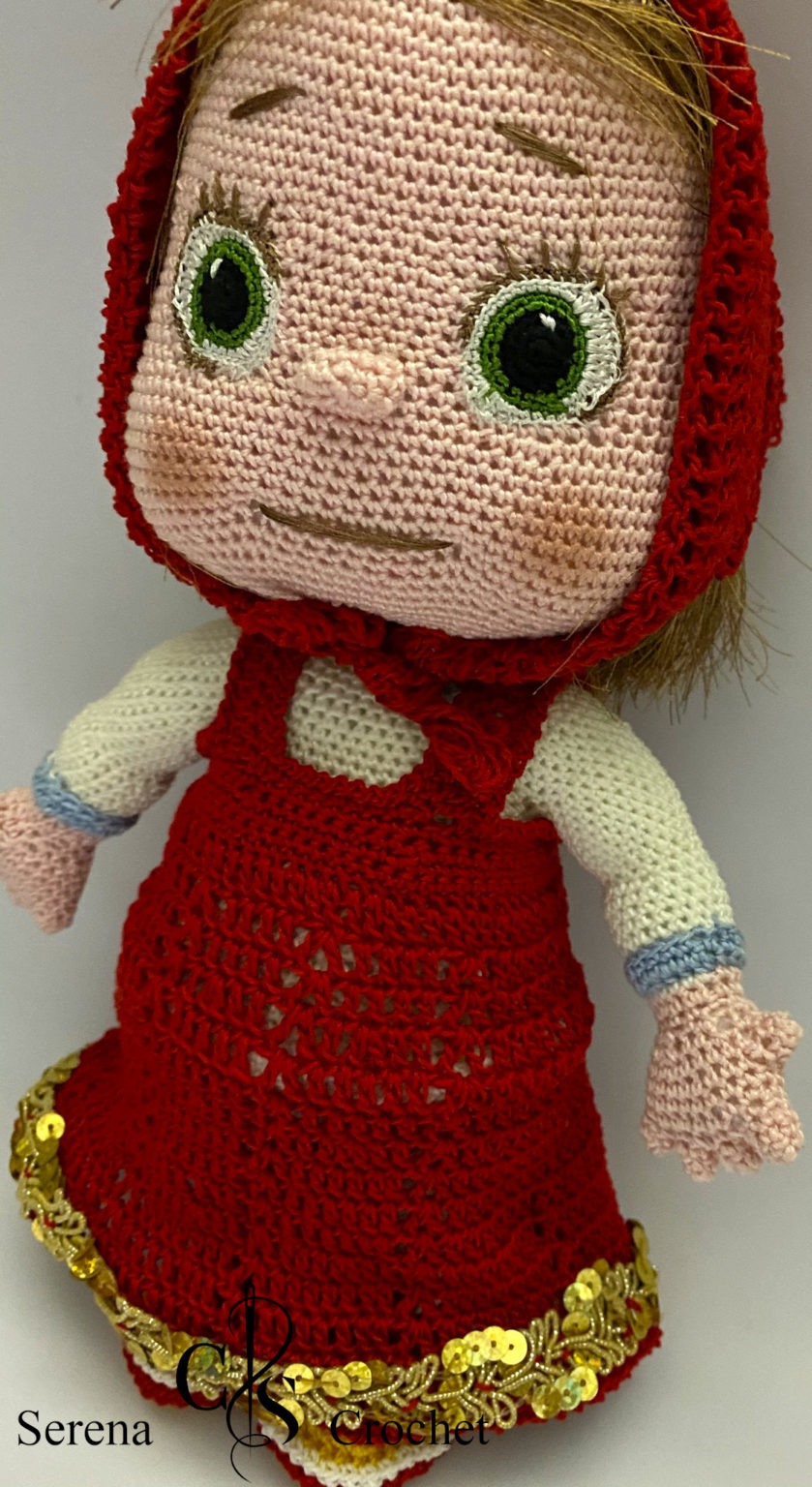 Poupée MASHA décorative au crochet Hand-made - Serena Crochet