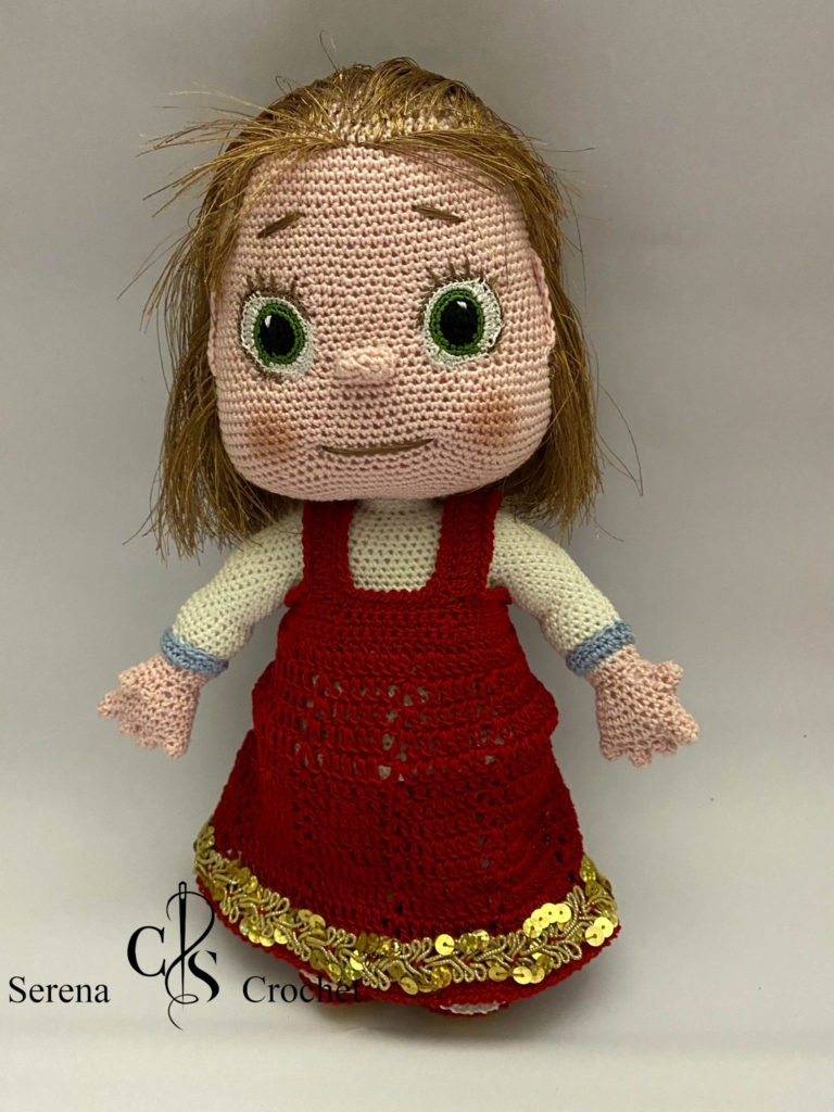 Poupée MASHA décorative au crochet - Serena Crochet